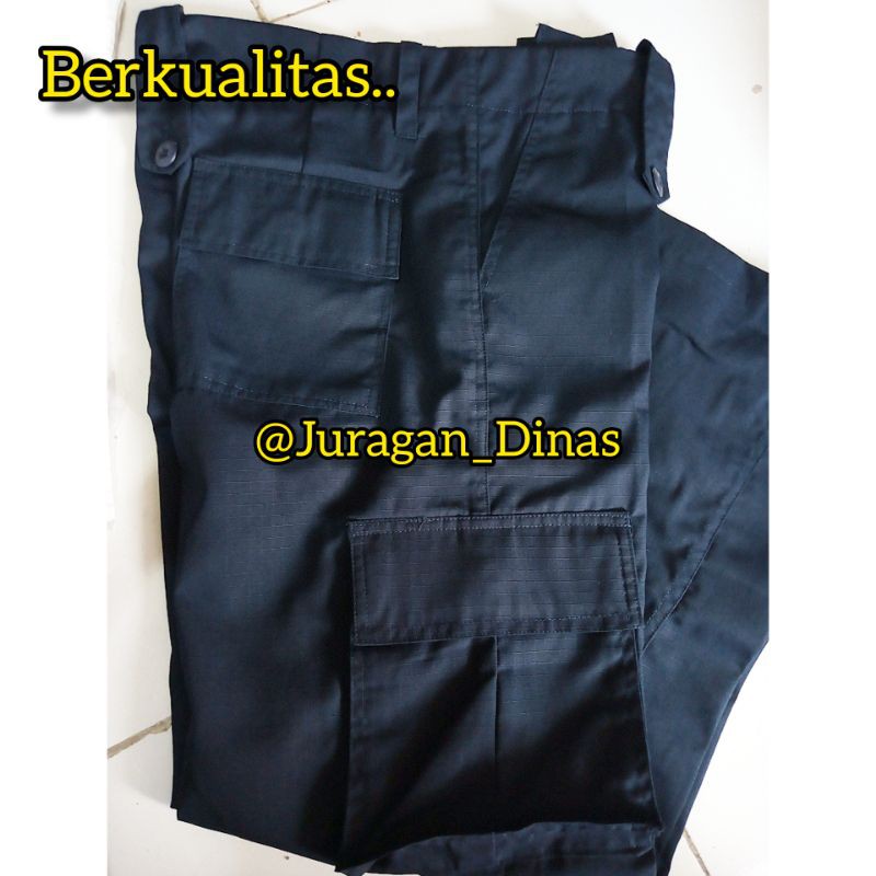 Jual Celana PDL Biru Dongker Navy Satpam Security Kargo Gunung Lapangan ...