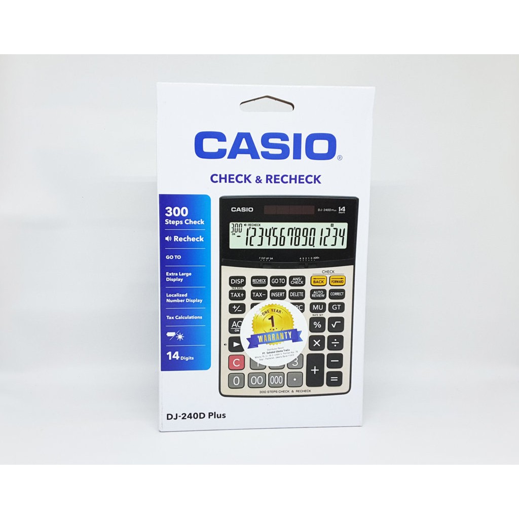 Jual Casio DJ-240D Plus Desktop Calculator / Kalkulator Meja / Kantor / Office | Shopee Indonesia