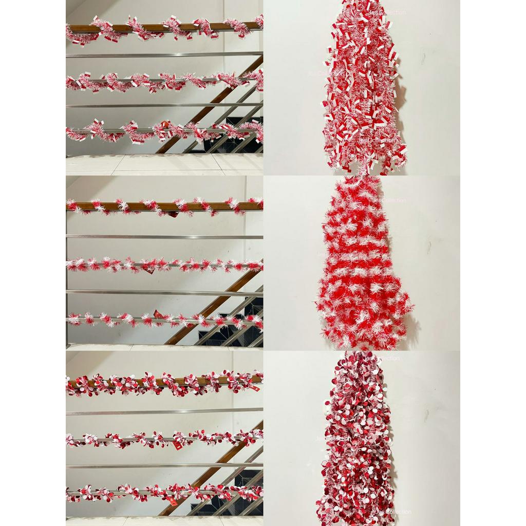 Jual 2 meter Slinger Merah putih 17 Agustus / Dekorasi HUT RI DIRGAHAYU ...