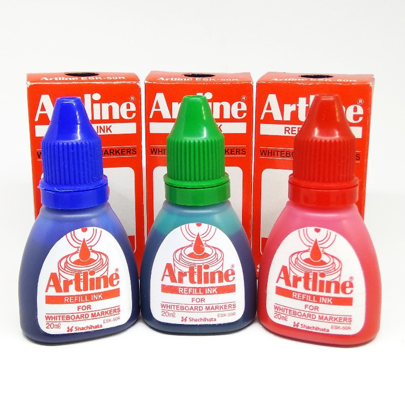 Jual ARTLINE REFFIL INK PERMANENT ESK-20 R 20ml / REFFIL TINTA SPIDOL ...