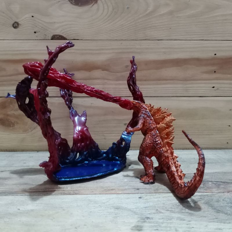 Jual recast figure burning godzilla atomic beam efek lingkaran api fire ...