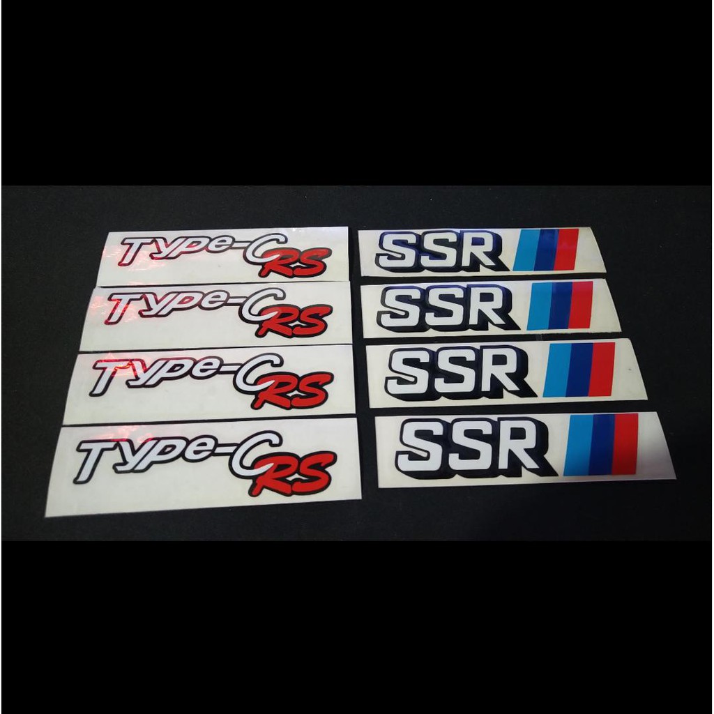Jual Cutting Sticker SSR TYPE C RS velg mobil satu set | Shopee Indonesia