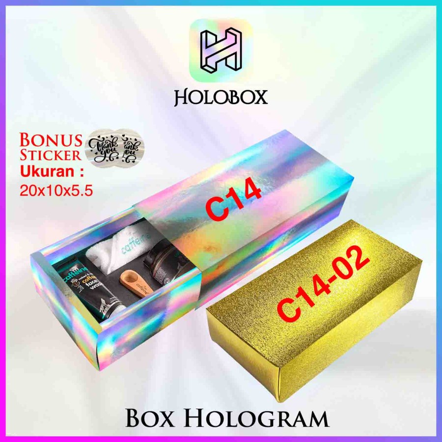 Jual KOTAK HOLOGRAM|KADO|HAMPERS|SOUVENIR|SLIDE BOX|DUS|PACKAGING|C14 | Shopee Indonesia