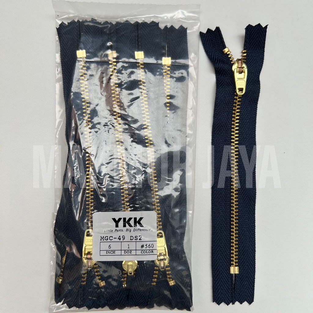 Jual Resleting YKK Jeans Metal Levis MGC -49 6 Inch 15 Cm Lusin 12 Pcs | Shopee Indonesia