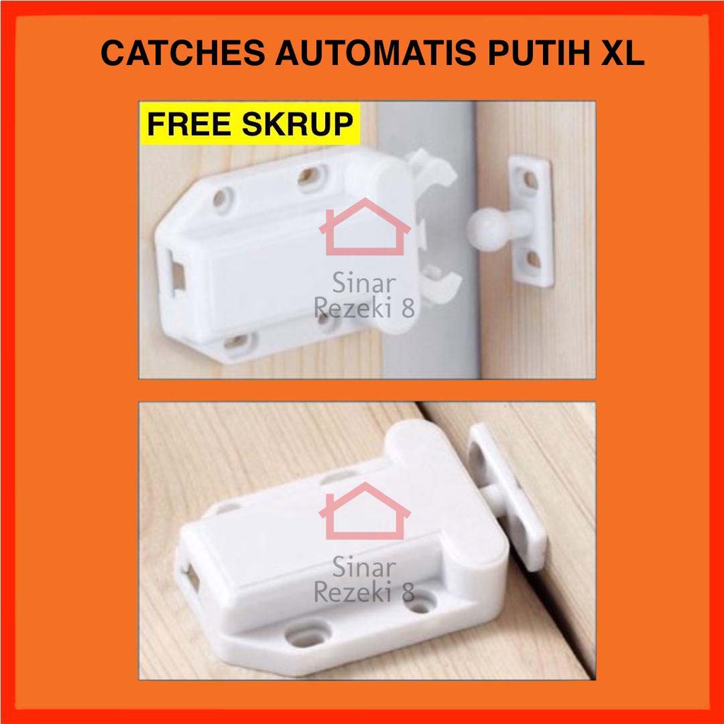 Jual Catches Automatis PUTIH XL / Kumbang Push Open Pintu Lemari Kayu ...