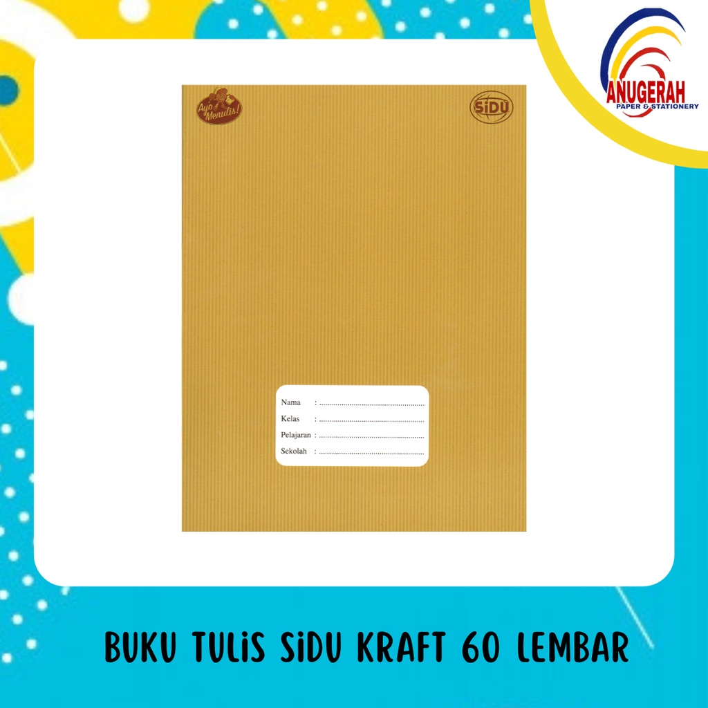 Jual BUKU TULIS DS KRAFT ISI 60 LEMBAR SIDU MURAH (PAK) | Shopee Indonesia