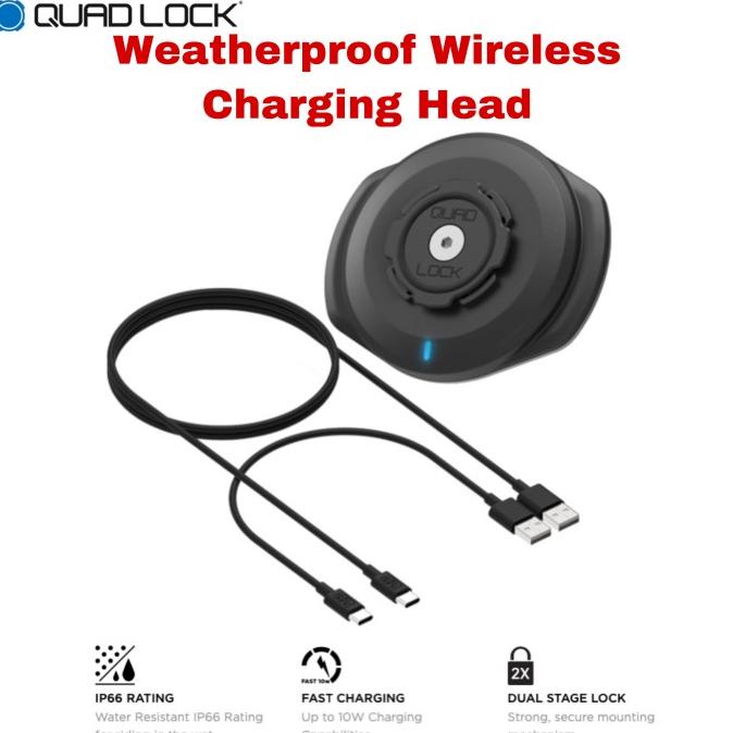 Jual Quad Lock Weatherproof Wireless Fast Charging Head Secure Locking ...