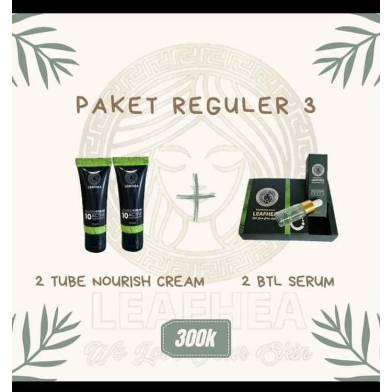 Jual PAKET MEMBER NOURISH CREAM DAN SERUM LEAFHEA | Shopee Indonesia