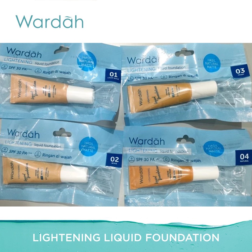 Jual WARDAH Lightening Liquid Foundation 6ml Sachet | Foundation Cair ...