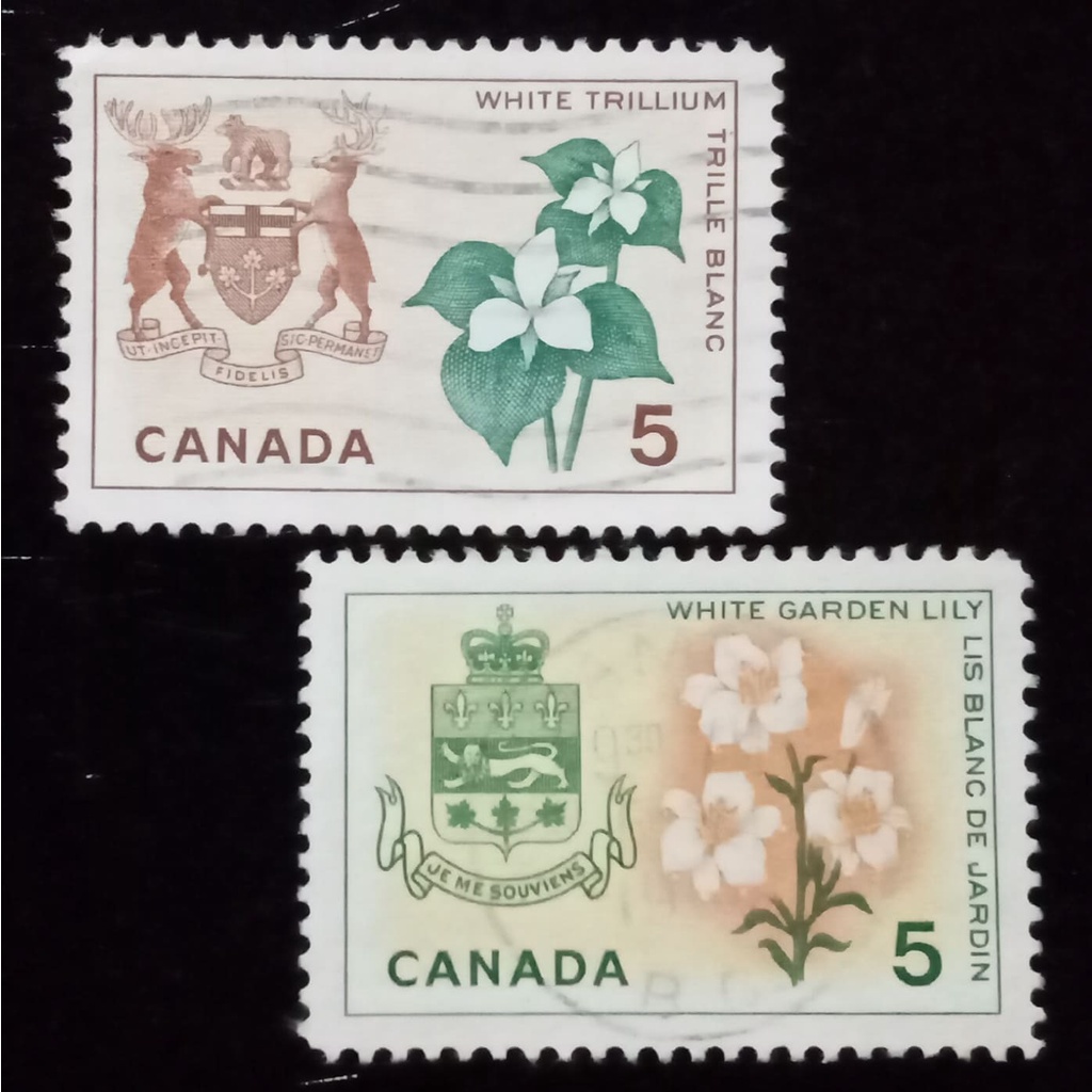 Jual Perangko Canada/ Kanada 5 Lambang & Bunga (2 Pcs) | Shopee Indonesia