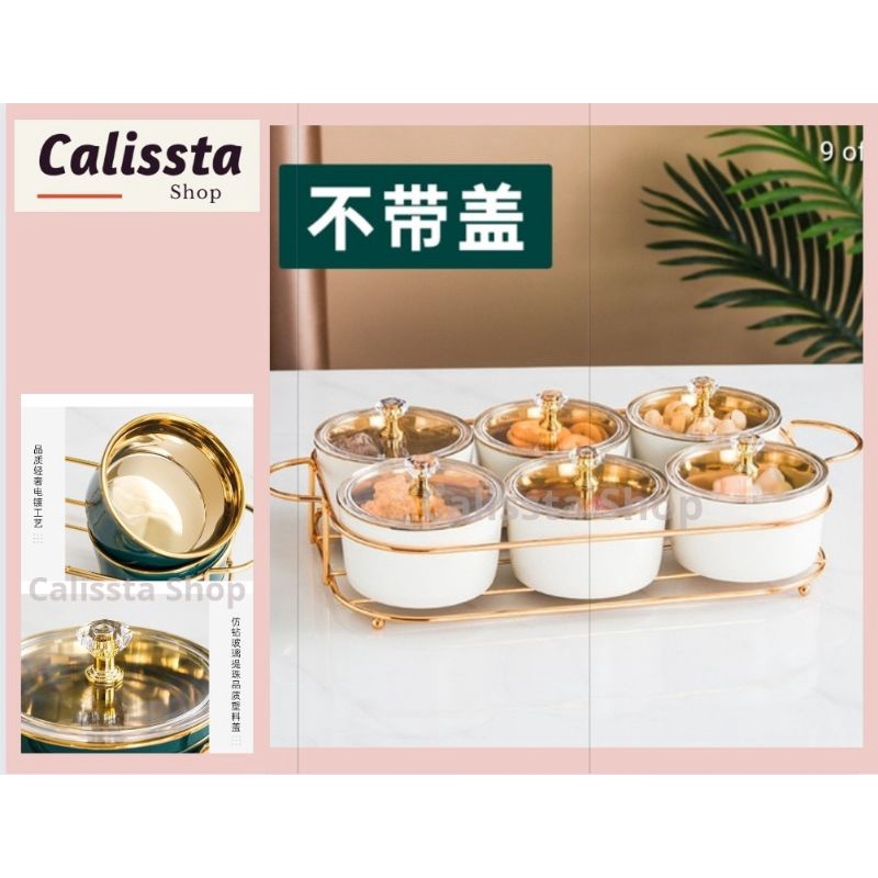 Jual MJ READY Tempat kue kering nordic keramik/Tempat Bumbu dapur ...