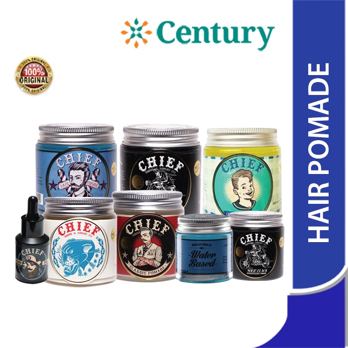 Jual Chief Pomade Blue / Solid Black Pomade / Classic Pomade / Hybrid ...