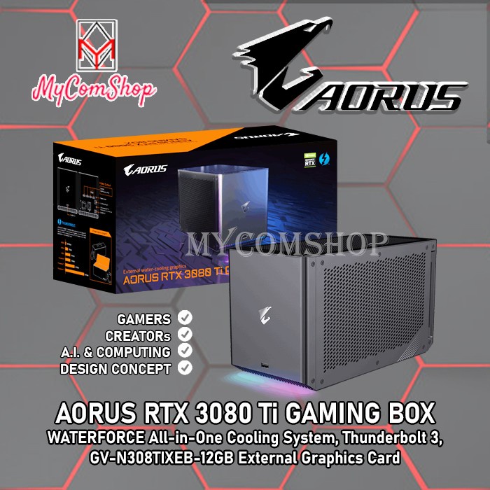 GIGABYTE AORUS RTX 3090 GAMING BOX EGPU, WATERFORCE