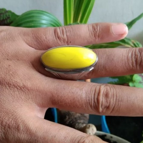 Jual cincin batu kembang johar natural ring monel model pandan | Shopee ...