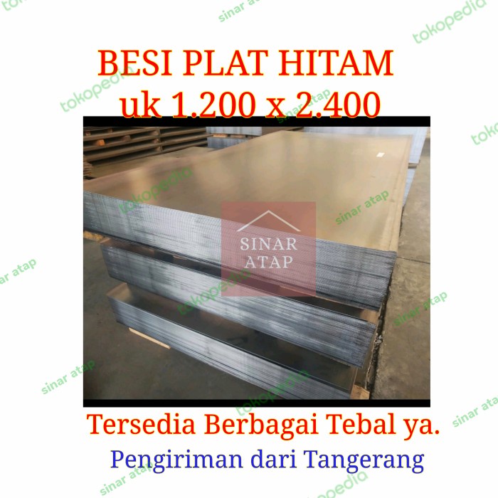 Jual BESI PLAT HITAM POLOS 1.2 MM FULL x 4" x 8" | Shopee Indonesia