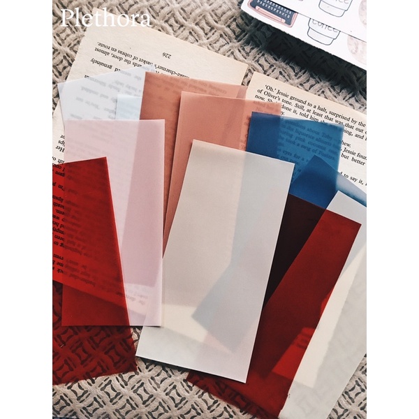 Jual transparan paper untuk journaling colorfull kertas transparant ...