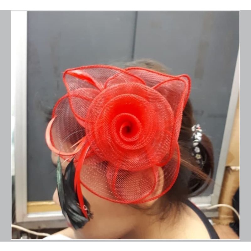 Jual jepit fascinator rose-jepit jala mawar pesta-aksesoris pesta ...