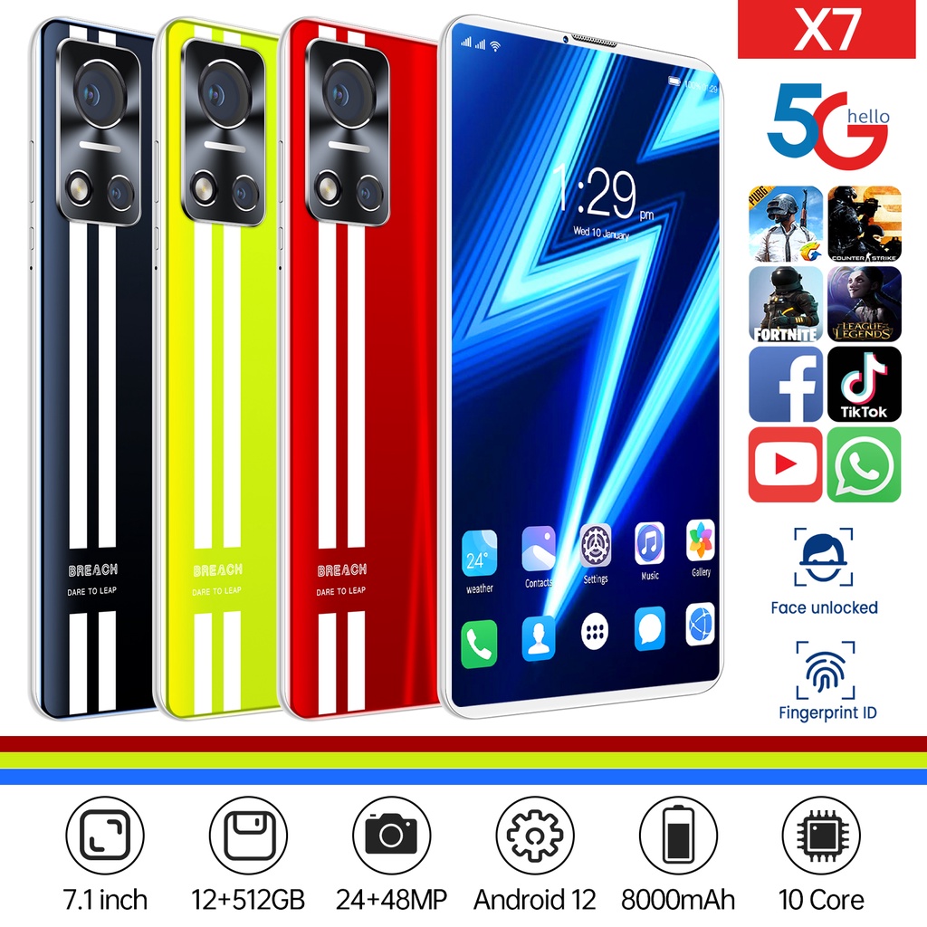 Jual ?COD?Tablet PC Galaxy Tab X7 12GB + 512GB Tablet Android 12.0 ...