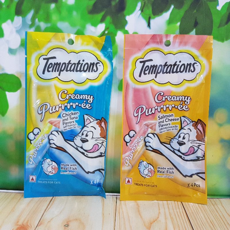 Jual TEMPTATION CREAMY Snack Kucing Treats Temptations | Shopee Indonesia