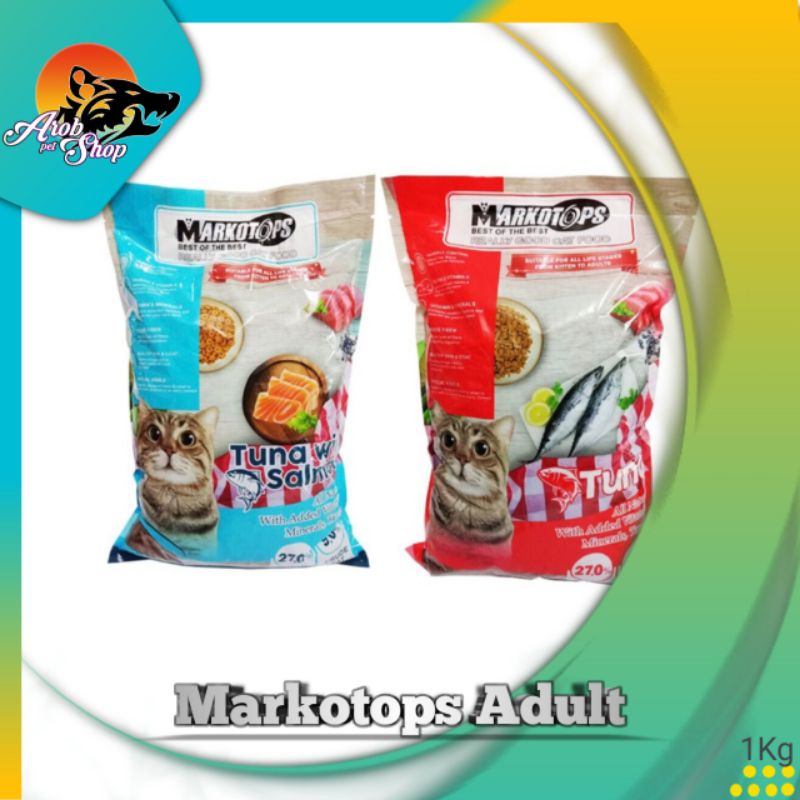 Jual Markotops Tuna and Salmon Adult kemasan freepack 1kg | Shopee ...