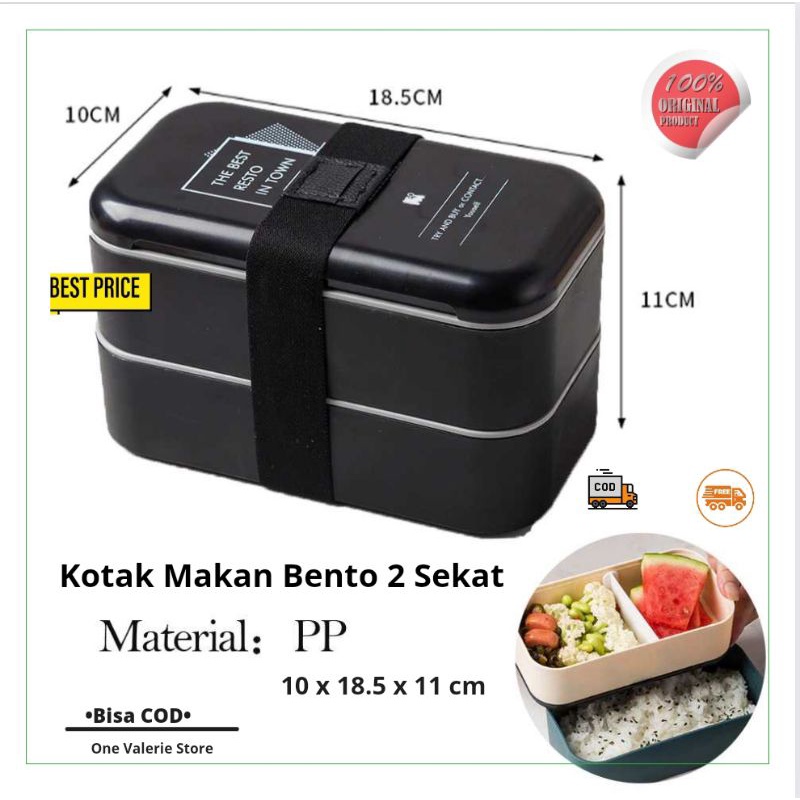 Jual Kotak Makan Bento 2 Sekat Box Food Container 2 Layer Lunch Box ...