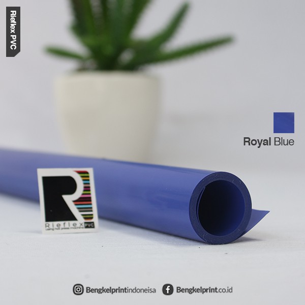Jual Polyflex PVC Asli Korea Warna Biru Royal Blue (0,5meter X 1meter ...