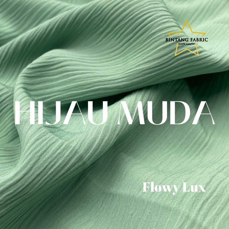 Jual Bahan Kain Flowy Lux Youryu Crinkle Airflow 0,5 meter | Shopee ...