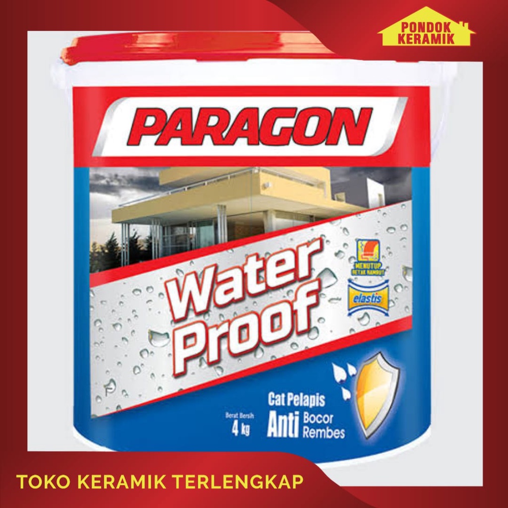 Jual CAT TEMBOK WATERPROOF PARAGON 4KG | Shopee Indonesia