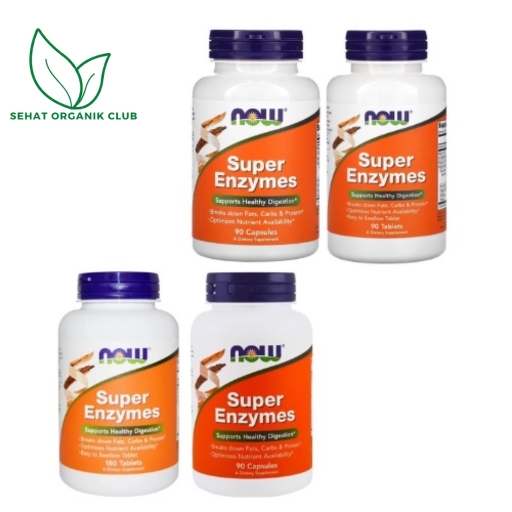Jual Now Foods Super Enzymes 90 Caps ; Super Enzymes 180 Tabs ; Super ...