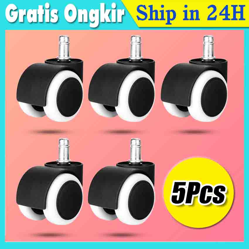 Jual Heavy duty roda kursi kantor 5PCS Roda kursi kerja 5 buah Roda ...