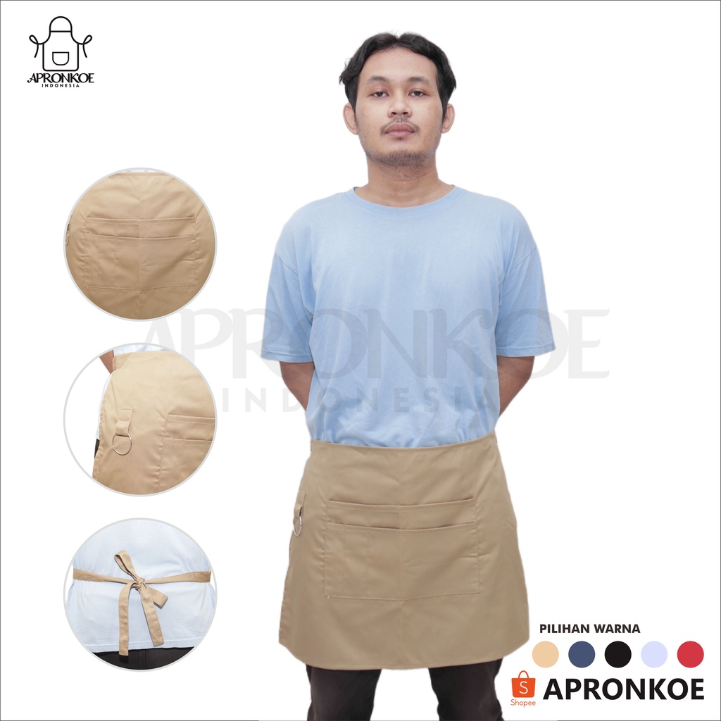 Jual celemek apron half setengah badan waiters waitress cafe resto ...