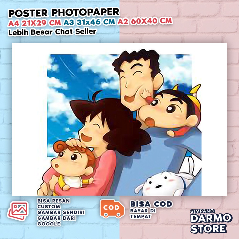 Jual Poster Shinchan Anime Kartun Anak Anak Lucu Jail Wibu Shinnosuke ...