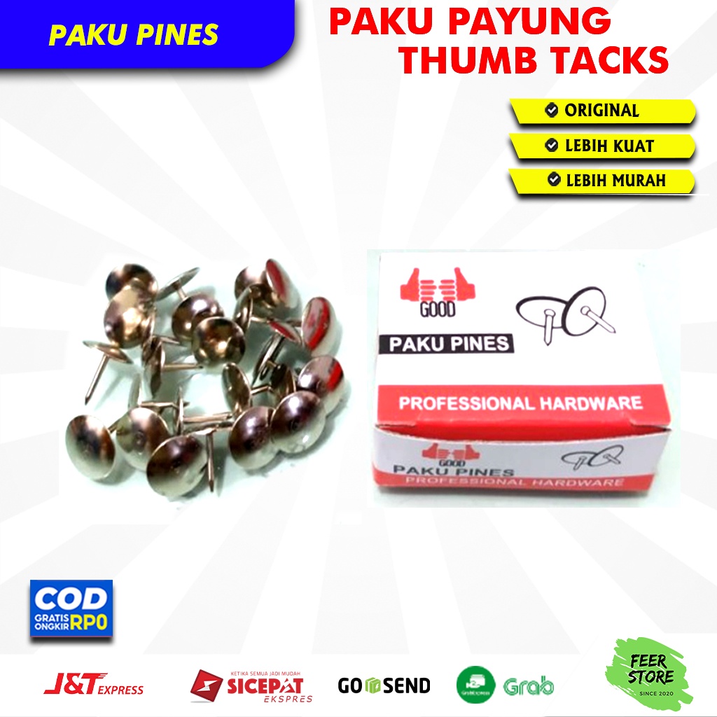 Jual Paku Payung Paku Pinus Thumb Tacks | Shopee Indonesia