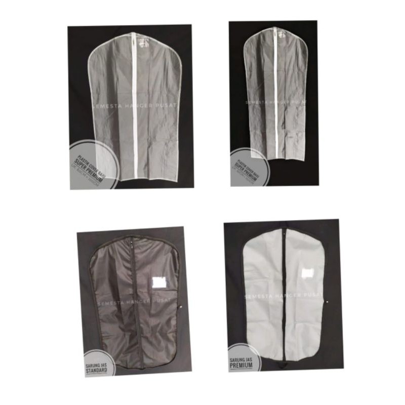 Jual Cover Jas Dan Gaun Warna Hitam Abu Putih Transparan Ready Uk