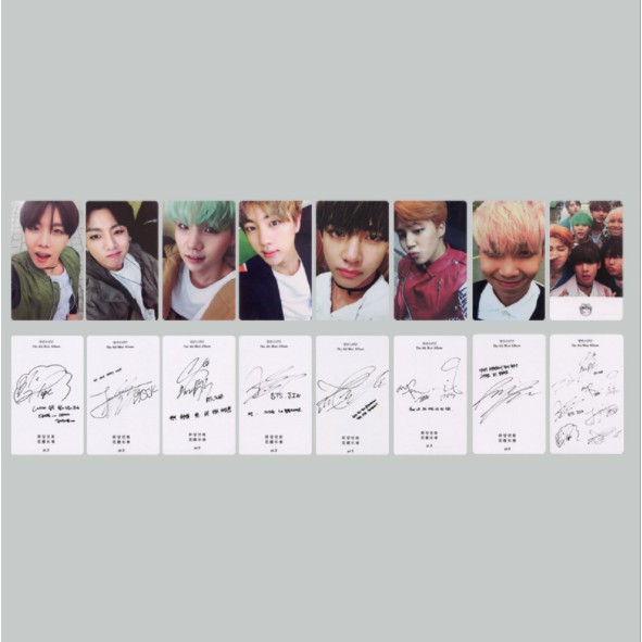 Jual BLYS BTS ttd singnature photocard member lomo card polaroid love ...