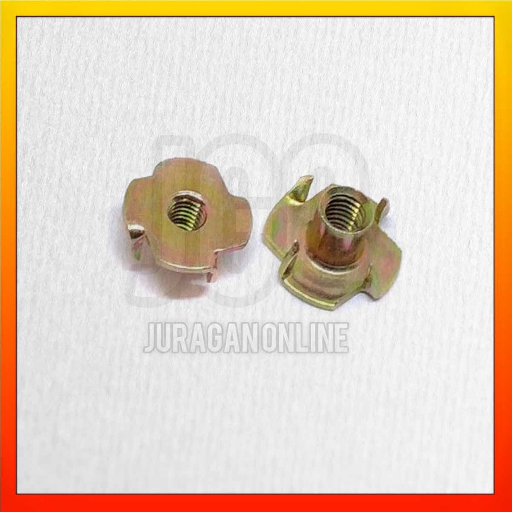 Jual MUR T nut M6 / tee nut / mur furniture / mur cakar / mur tanam kayu m6 | Shopee Indonesia