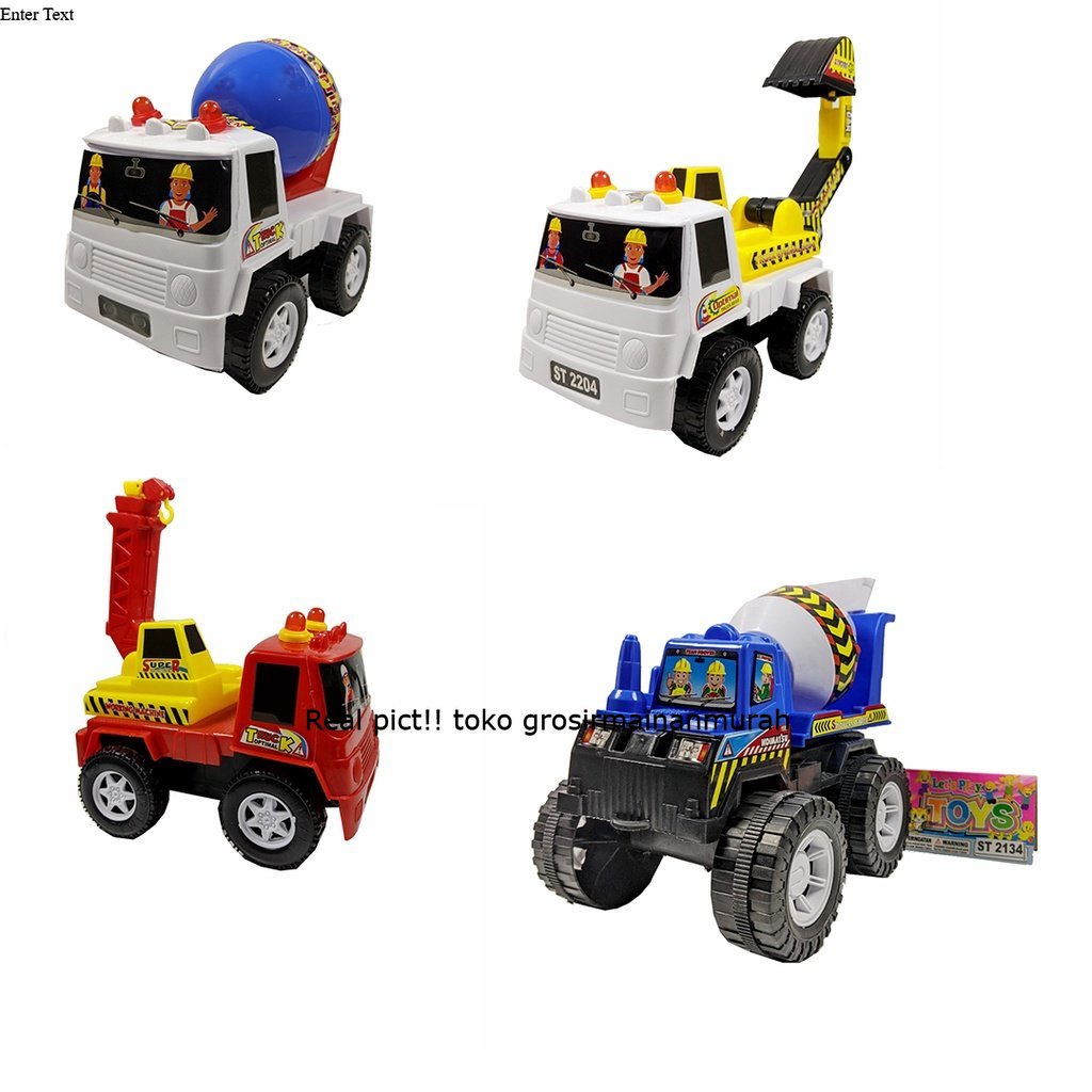Jual Mainan Truk Kontruksi / Mainan Truck Molen / Mainan Anak Cowok ST ...