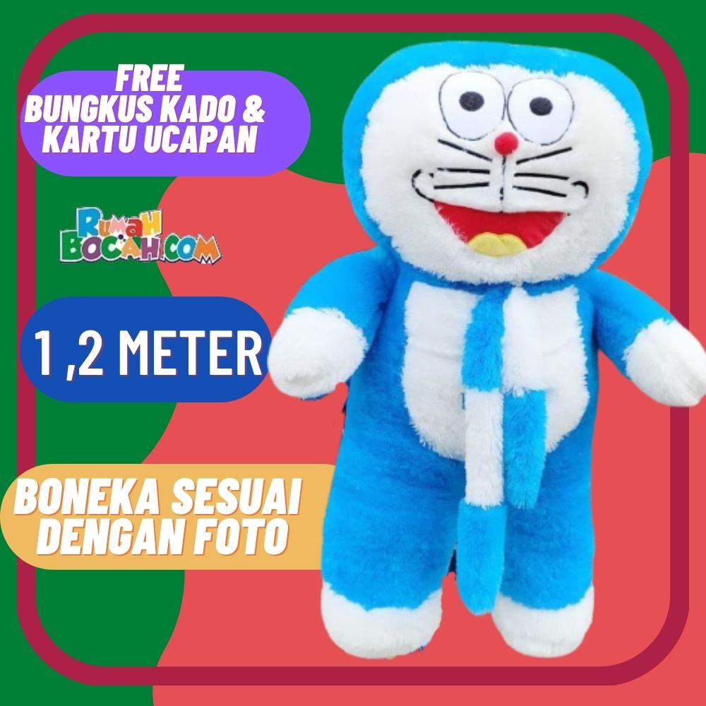 Jual Boneka Doraemon 1,2 m Meter Jumbo Besar Karakter Kucing Doraemon ...