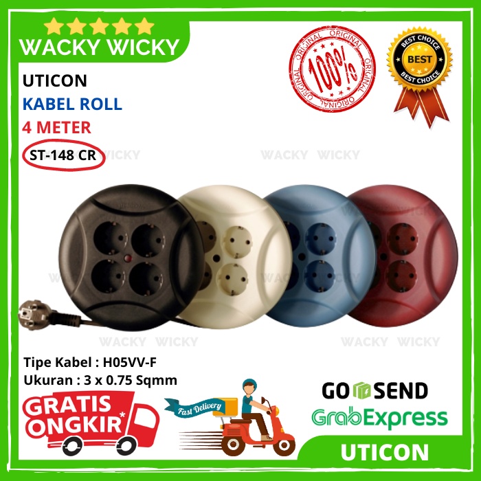 Jual Kabel Roll UTICON ST-148 CR- 4 meter (Dengan ARDE) Kabel Gulung ...