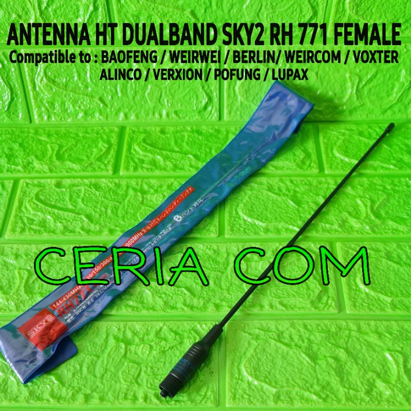 Jual ANTENA HT WEIRCOM WEIRWEI BAOFENG ALINCO BERLIN REDELL DUALBAND RH771 SMA FEMALE / ANTENA ...