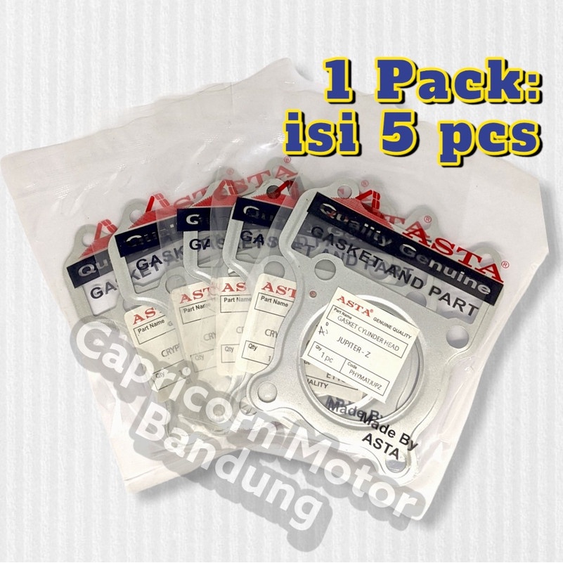 Jual PAKING GASKET CYLINDER HEAD ATAS JUPITER Z CRYPTON VEGA R ASTA ISI 5 PACKING KOP | Shopee ...