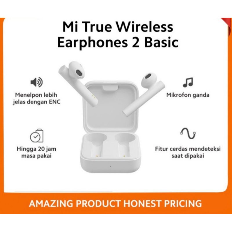 Jual Earphone 2 Basic wireless TWS | Shopee Indonesia