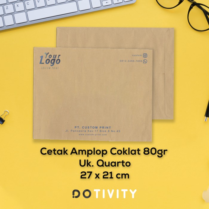 Jual Cetak Print Amplop Cokelat 80 gr Ukuran Quarto 27 x 21 cm | Shopee ...