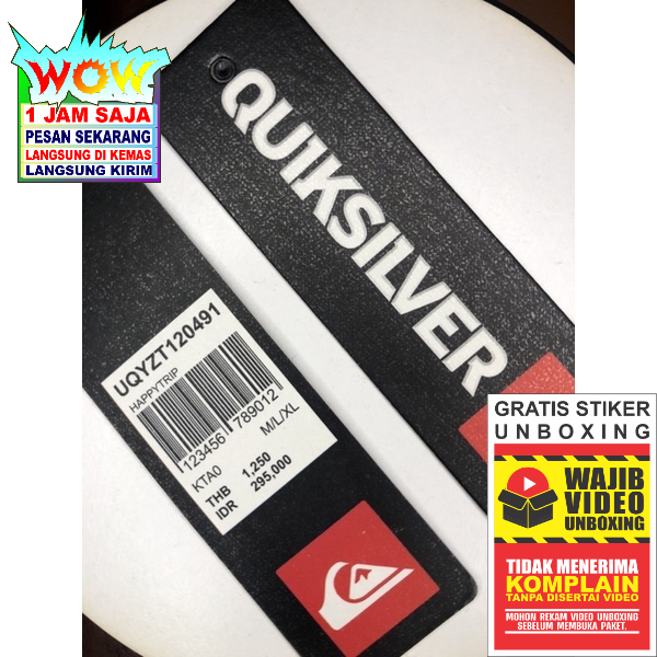 Jual QUIKSILVER PRICE TAG HANGTAG BARCODE SUPER PREMIUM CO 1X DI KIRIM ...