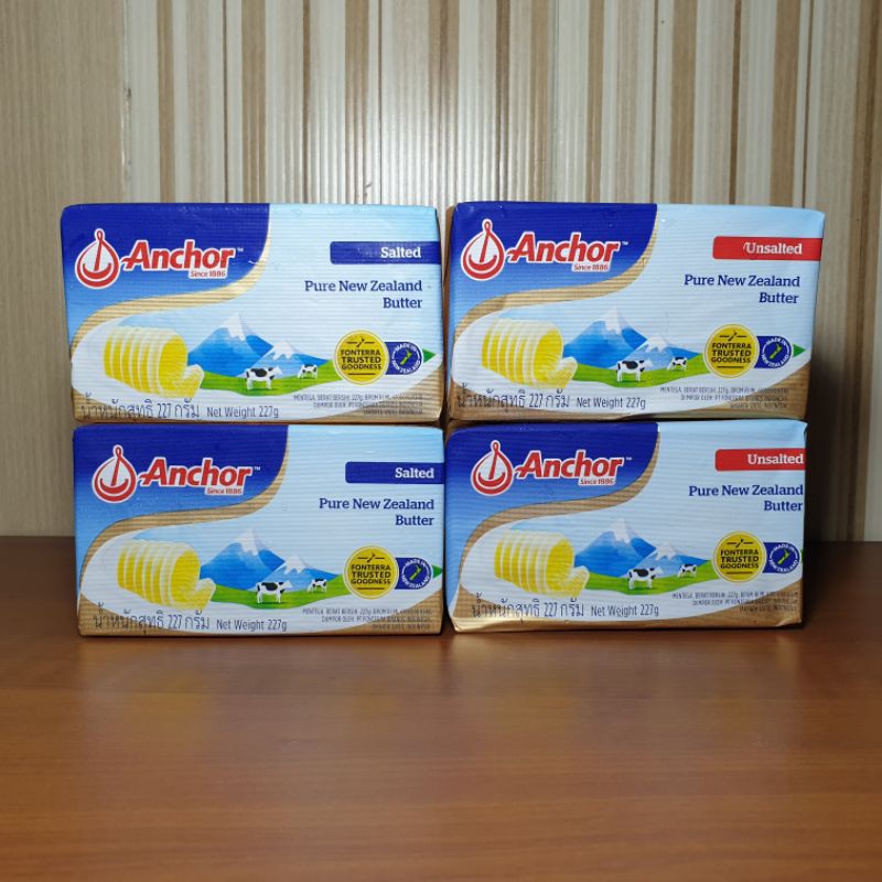 Jual Anchor Butter 227gr Unsalted / Anchor Butter Salted 227gr [Exp 24 Juni 2023] | Shopee Indonesia