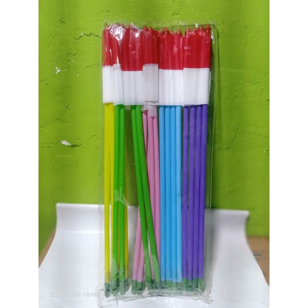Jual Bendera stick/Bendera pluit/Bendera MERAH PUTIH bendera plastik ...