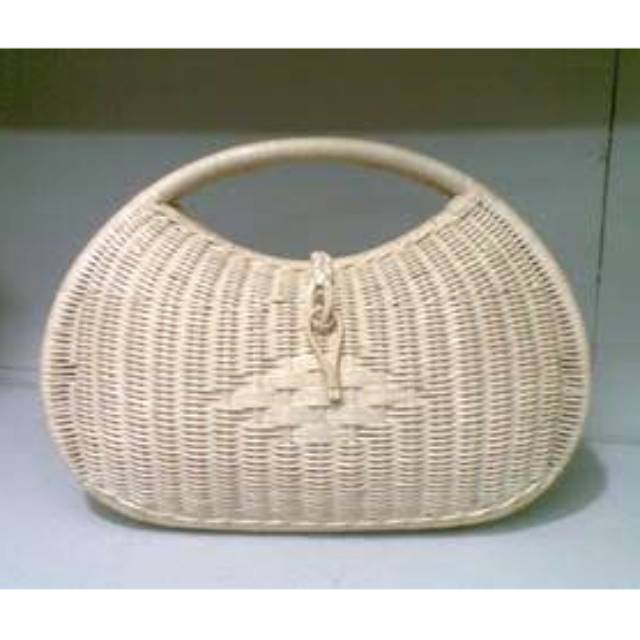 Jual tas rotan oval handbag cantik untuk kondangan ( ROTAN TELOR ...