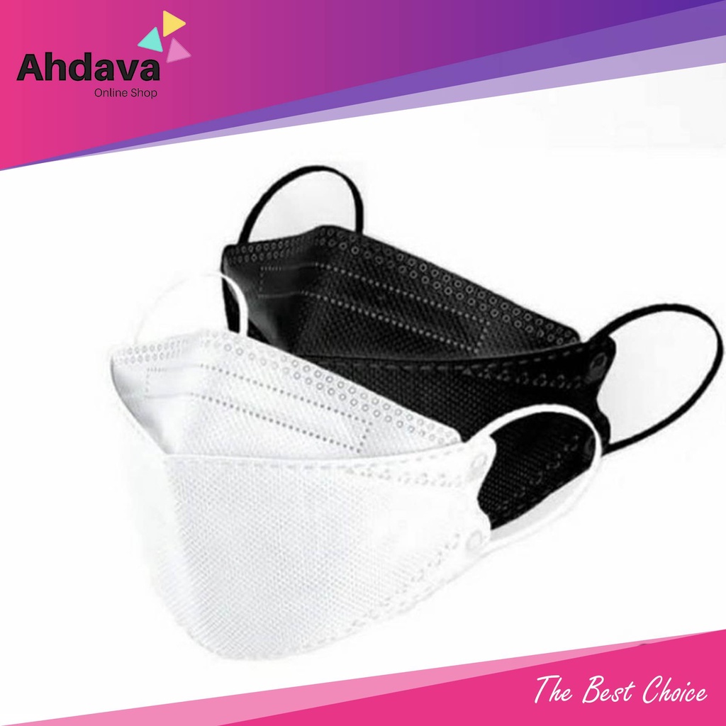 Jual MASKER KF94 4PLY PUTIH HITAM WARNA ISI 10 PCS | Shopee Indonesia