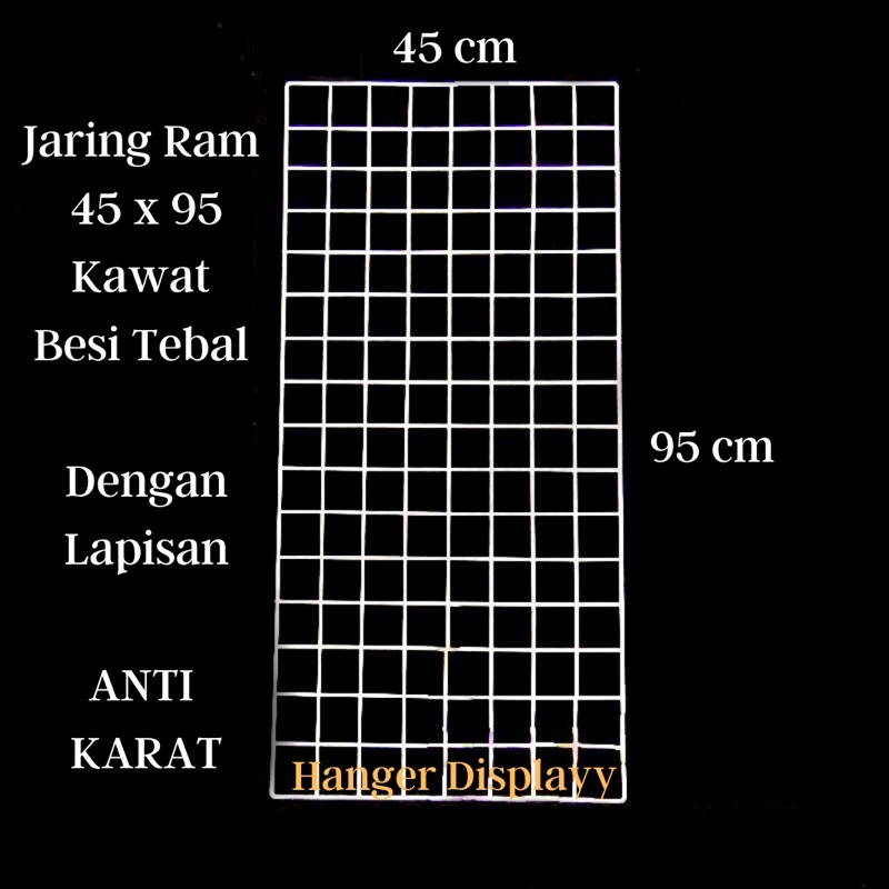 Jual GRID WALL JARING RAM KAWAT BESI DINDING 95x45 CM / GANTUNGAN ...