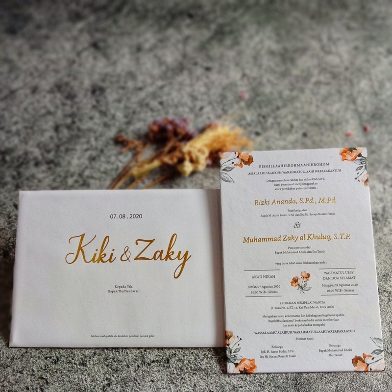 Jual UNDANGAN HARD COVER SINGLE BOARD/UNDANGAN PERNIKAHAN MURAH ...